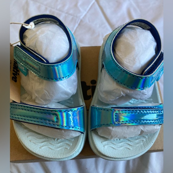 Native | Shoes | Native Kids Charley Sugarlite Hologram Sandals | Poshmark